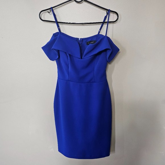 B. Smart | Dresses | B Smart Off The Shoulder Blue Dress | Poshmark